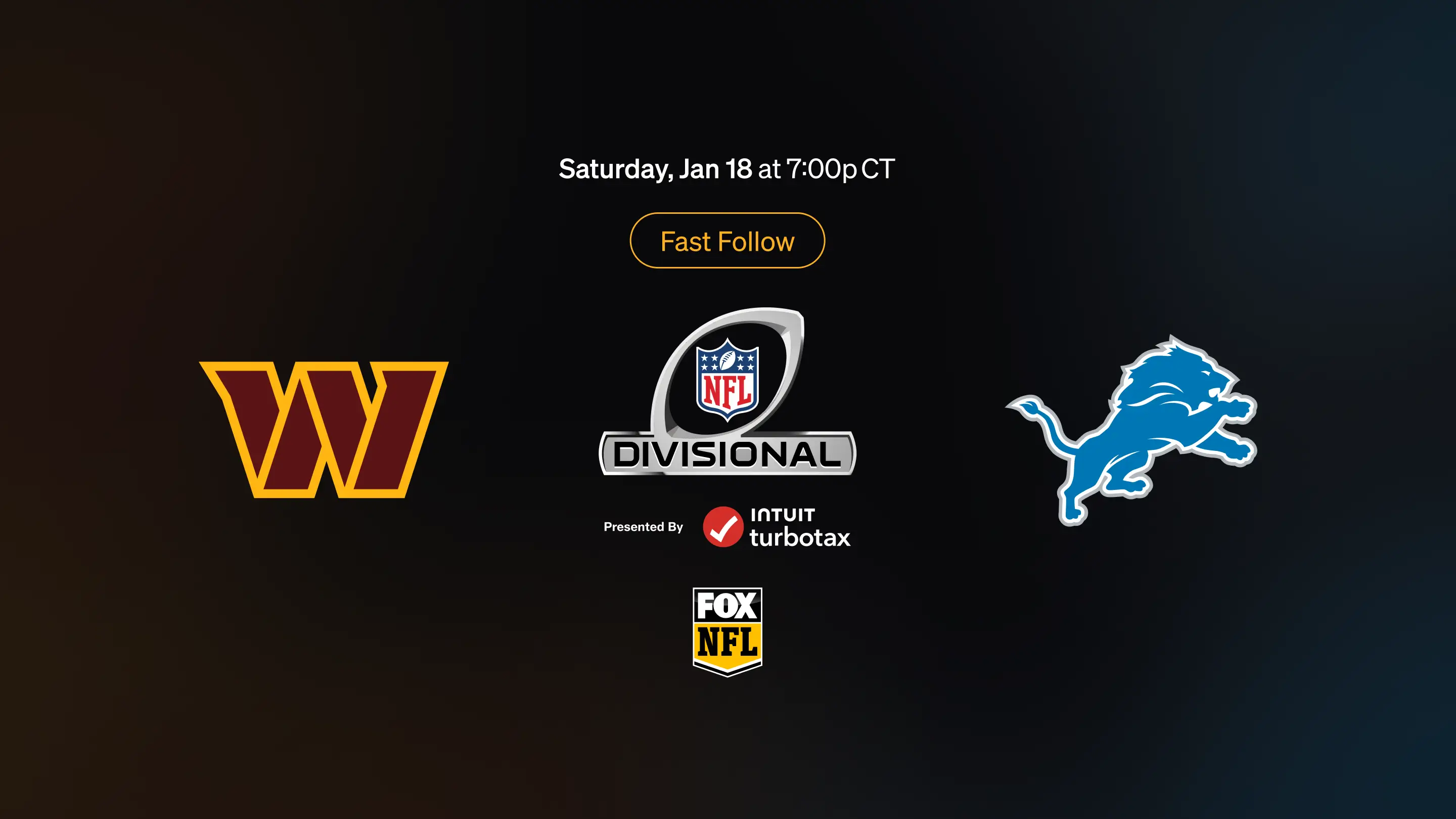 FAST FOLLOW - NFL Divisional Round: Commanders @ Lions